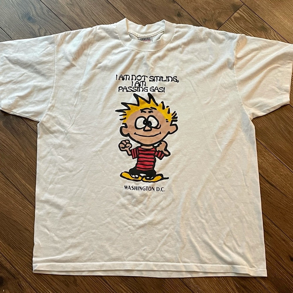 Vintage Calvin And Hobbes Comic T-Shirt - Gem